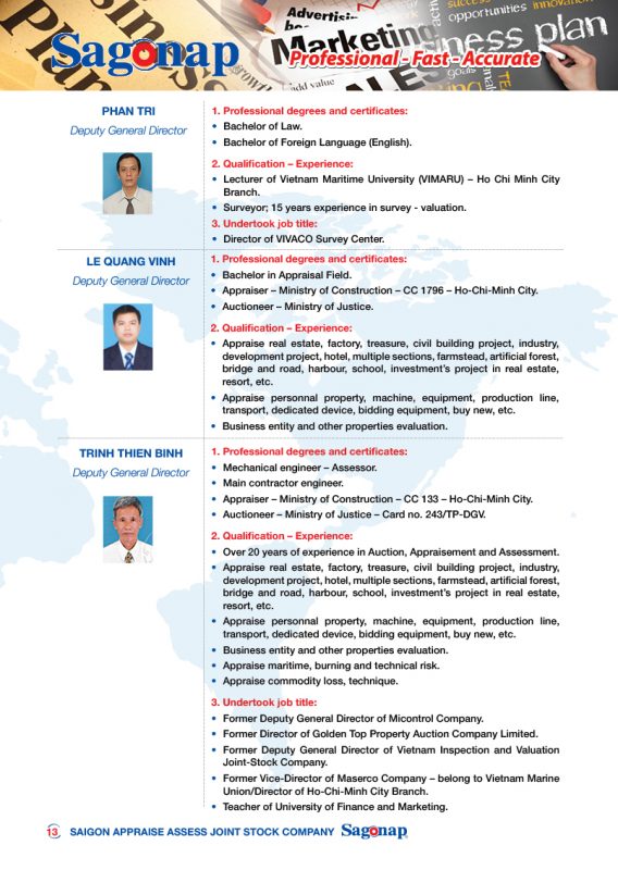 Capacity profile - SAIGON APPRAISE ASSESS COMPANY